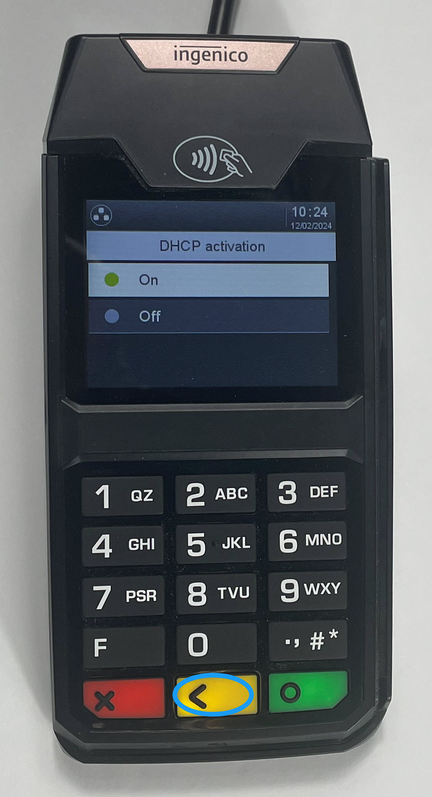 DHCP Previous Screen