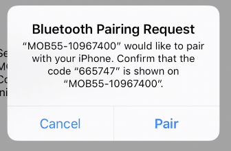 iOS Pairing Request