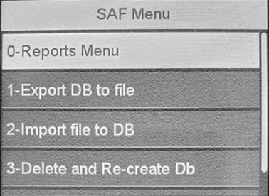 SAF Menu